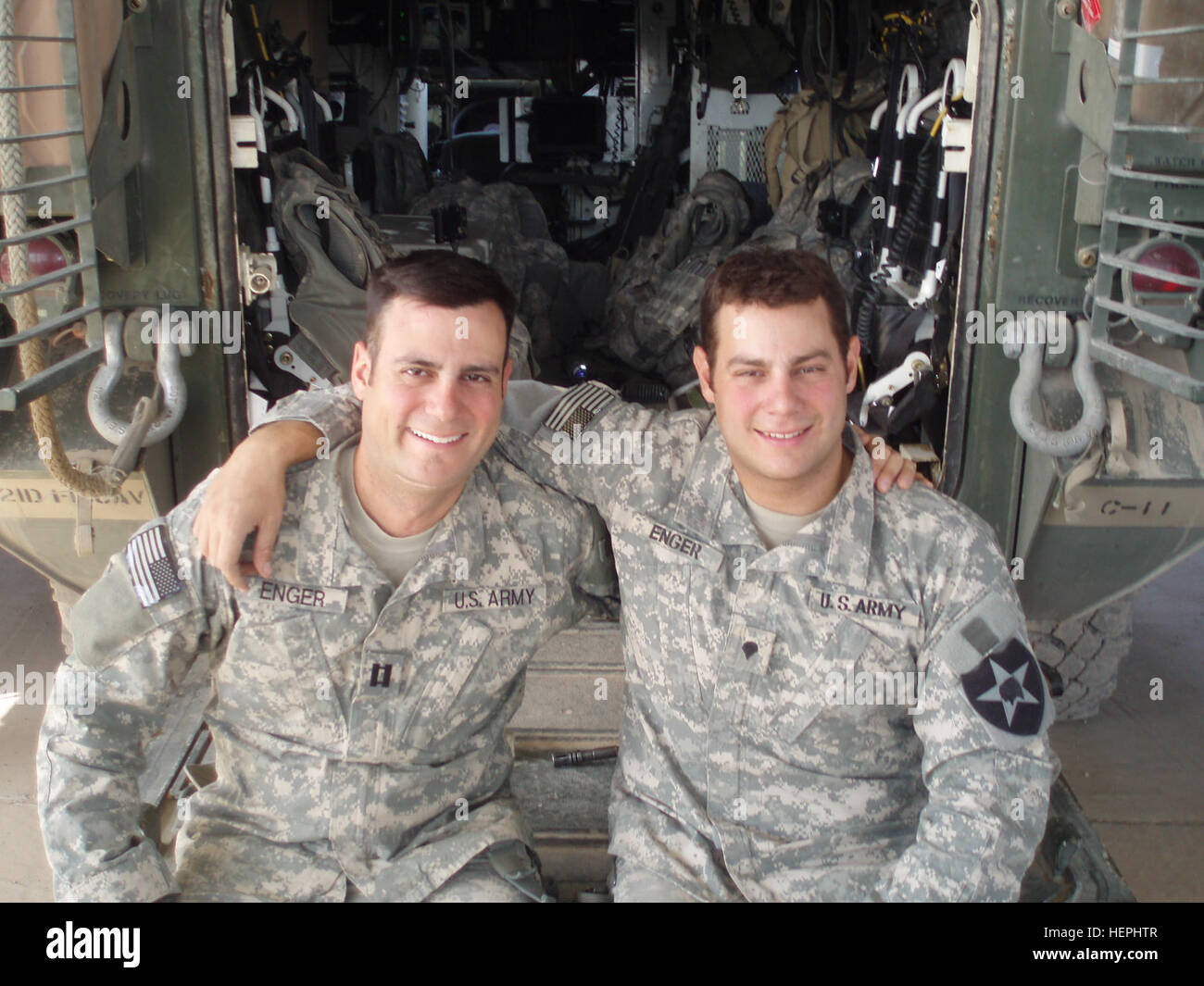 Capt. Jordan Enger (left), commander of Troop A, 1st Squadron, 7th ...