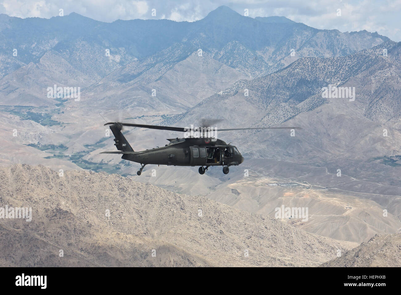A UH-60 Black Hawk helicopter assigned to Task Force Eagle Assault, 5 ...