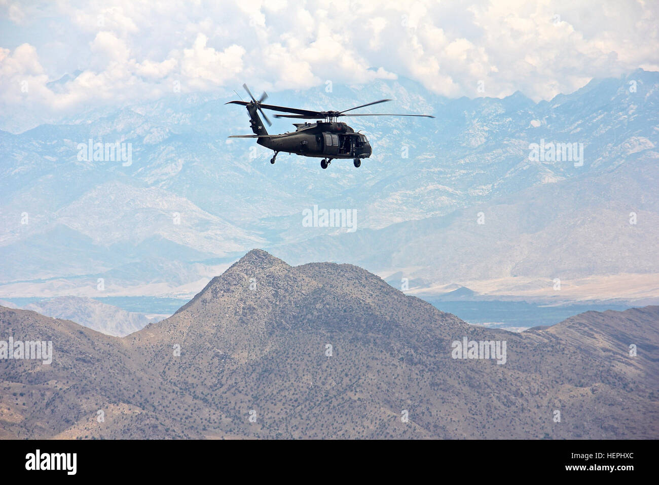 A UH-60 Black Hawk helicopter assigned to Task Force Eagle Assault, 5 ...