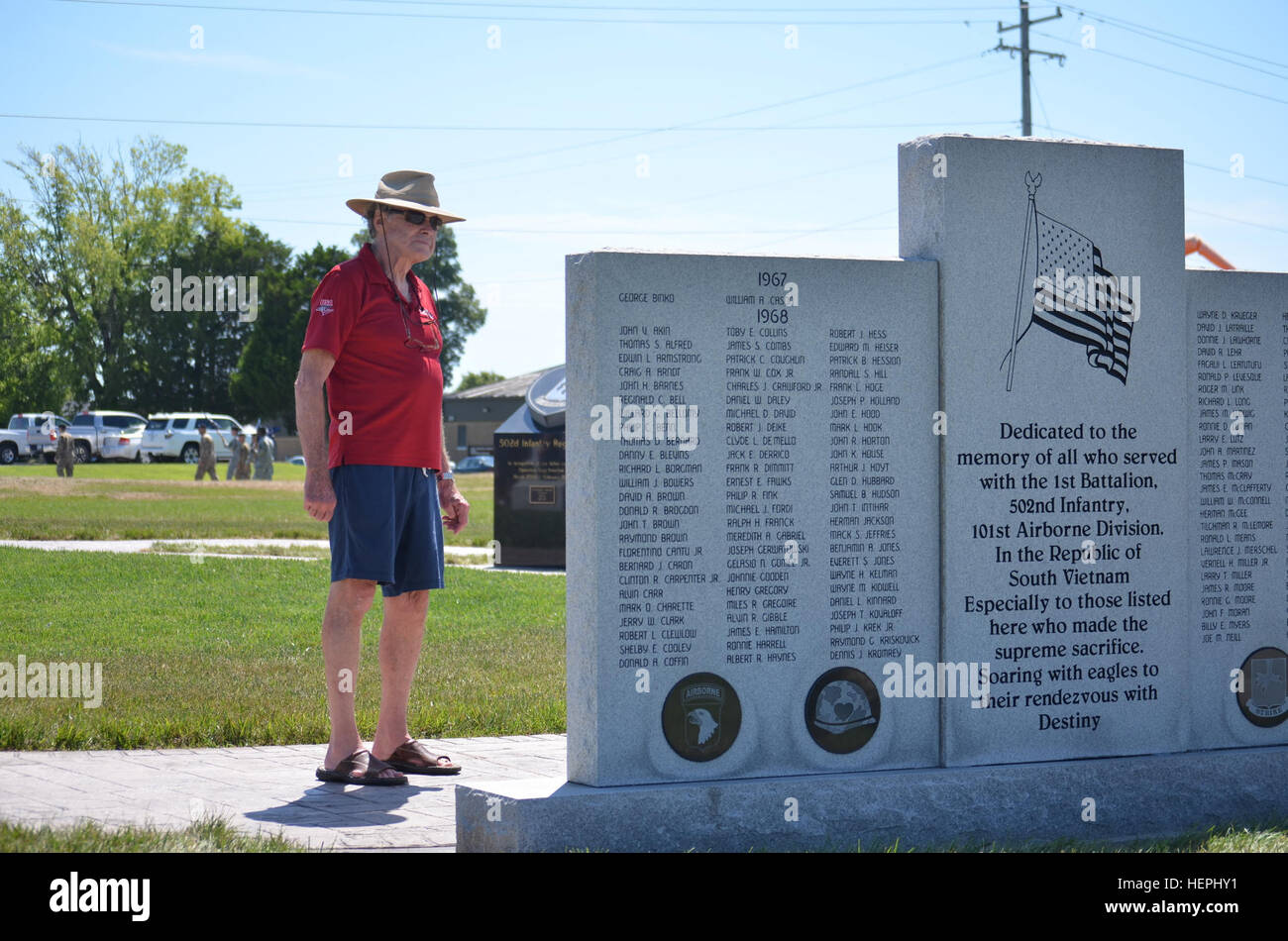 A veteran takes time to read one of the 2nd Brigade Combat Team, 101st ...