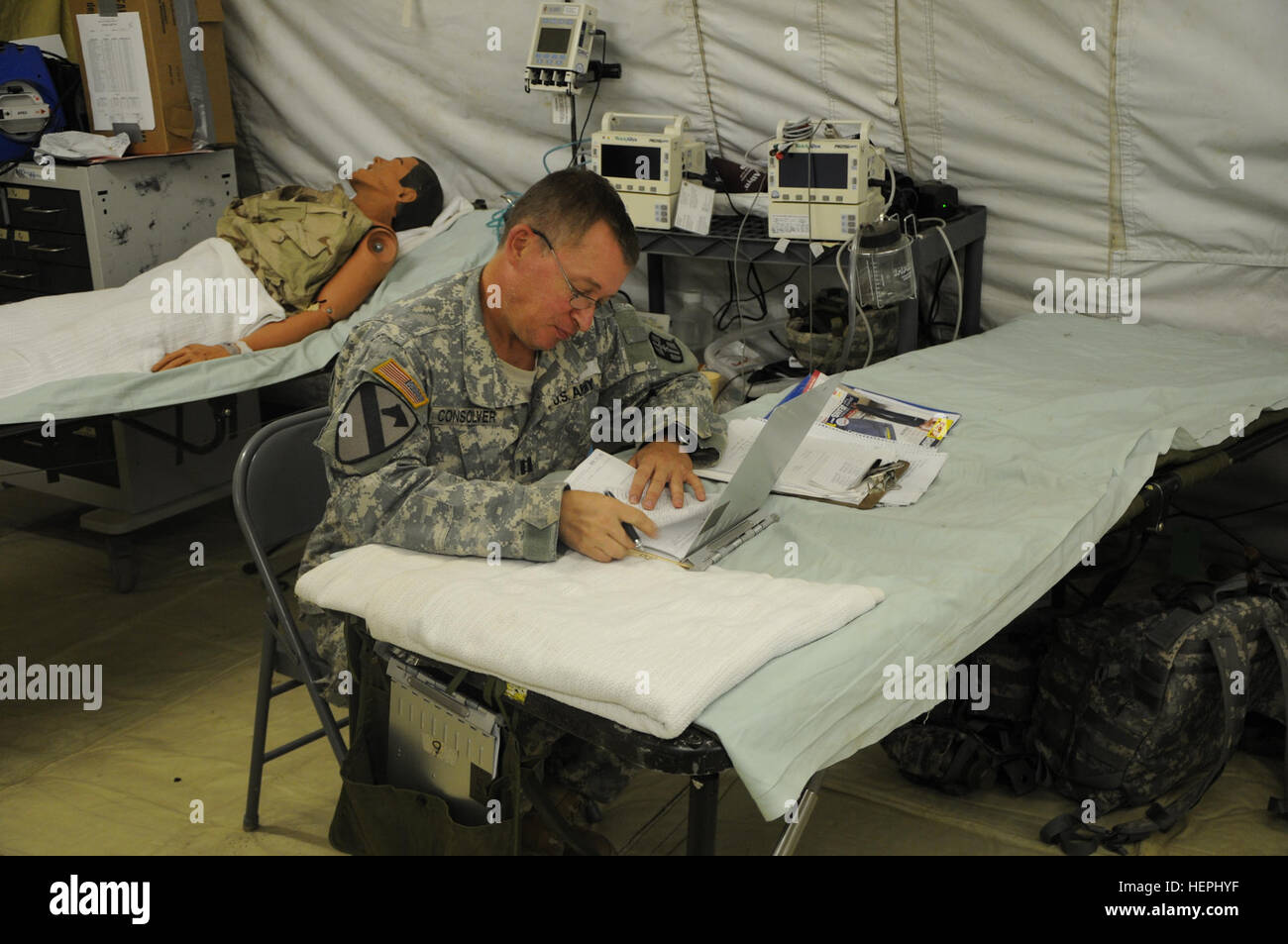 Capt. Dennis Consolver, an intensive care unit registered nurse in the ...