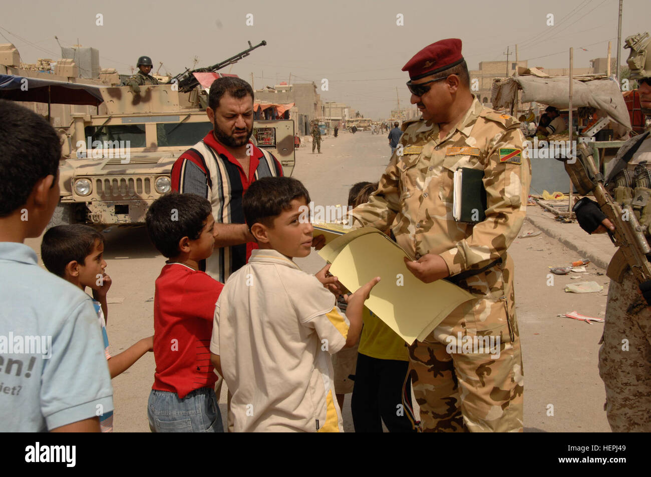 Maj. Adel from 1st Battalion, 22nd Brigade, 6th Iraqi Army Division ...