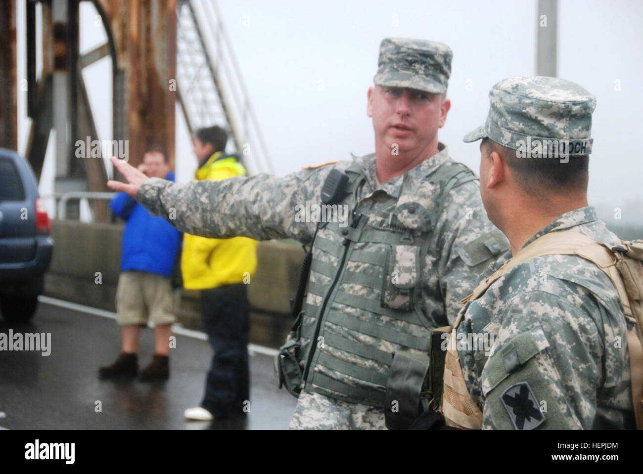 Louisiana National Guardsmen Col. Jonathan Ball, commander of the 256th ...