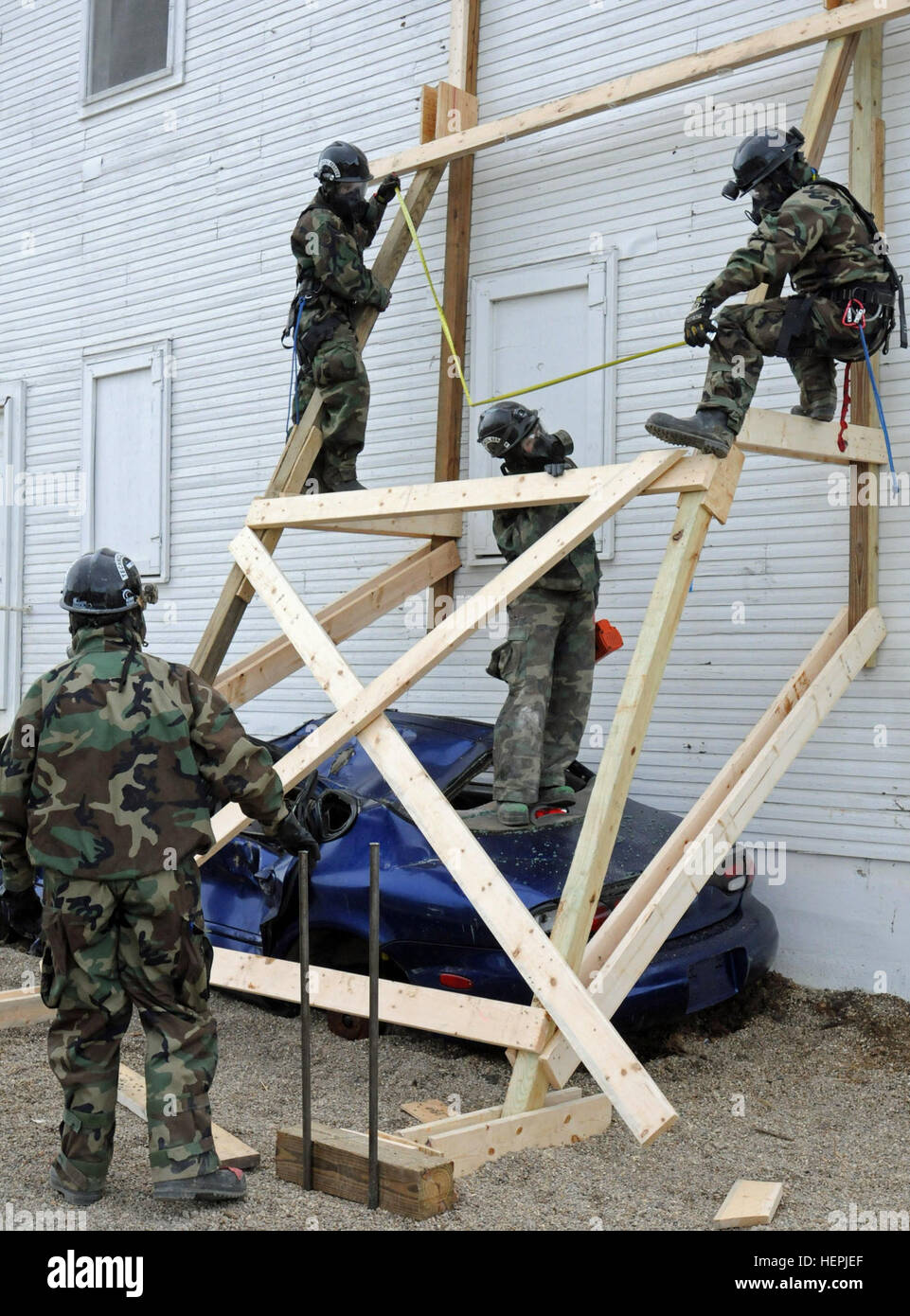 Technical Rescue Members of Bravo Initial Response Force assigned to ...