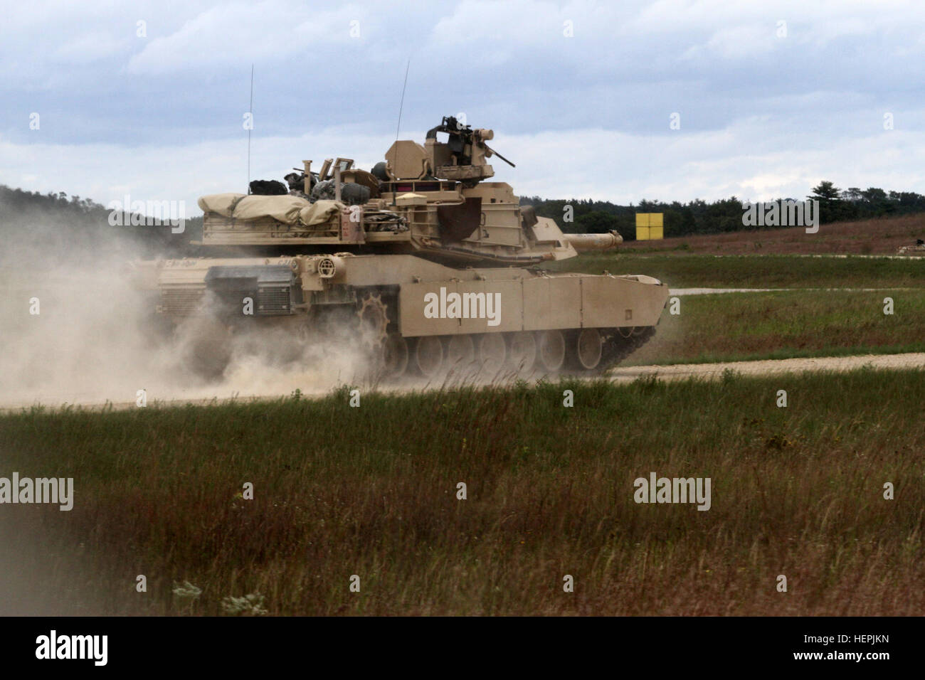 A M1A2 Abrams Main Battle Tank assigned to the 1st Infantry Division ...
