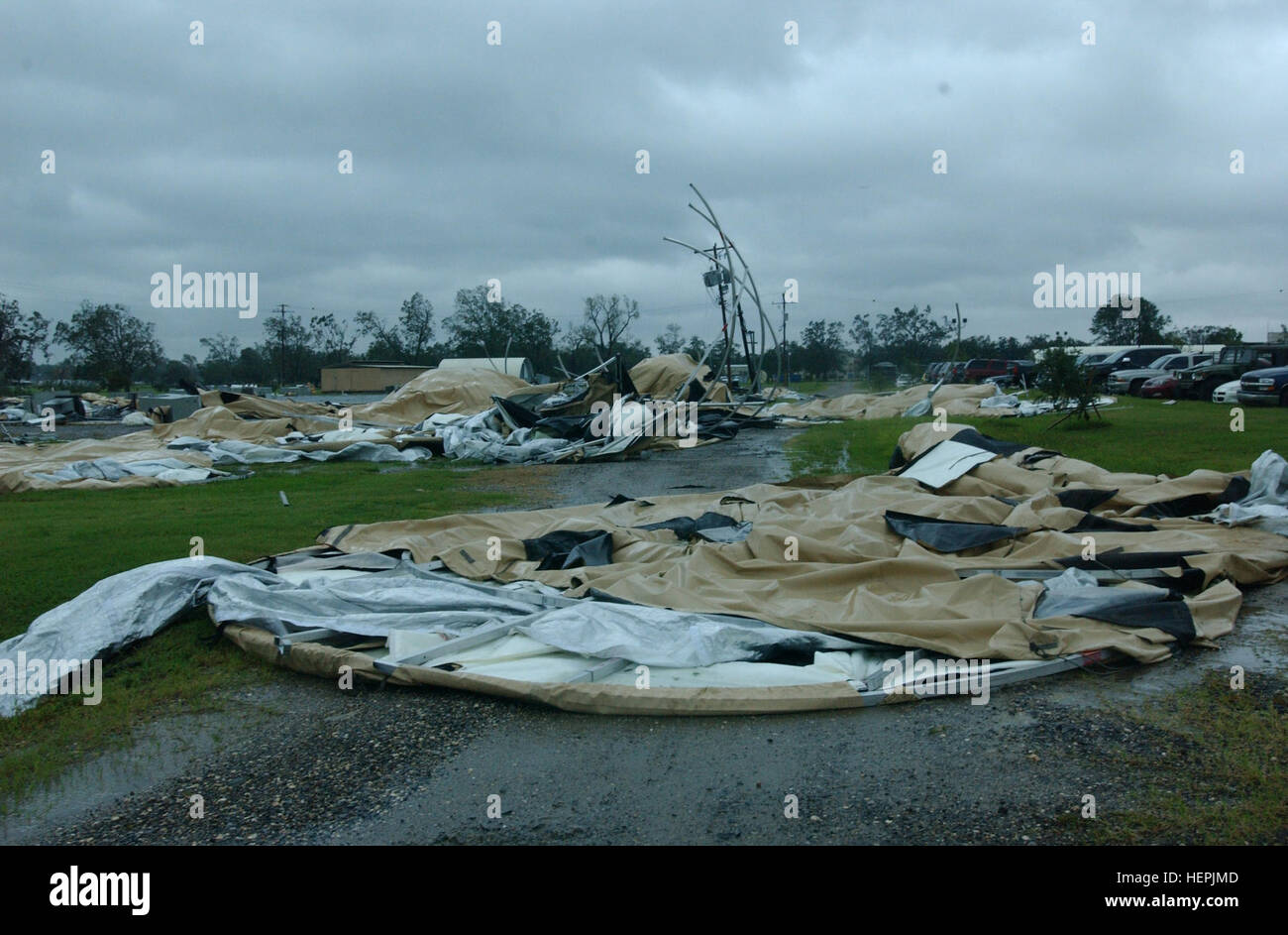 CARVILLE, La. -- A field of debris is all that remains of a tent city ...