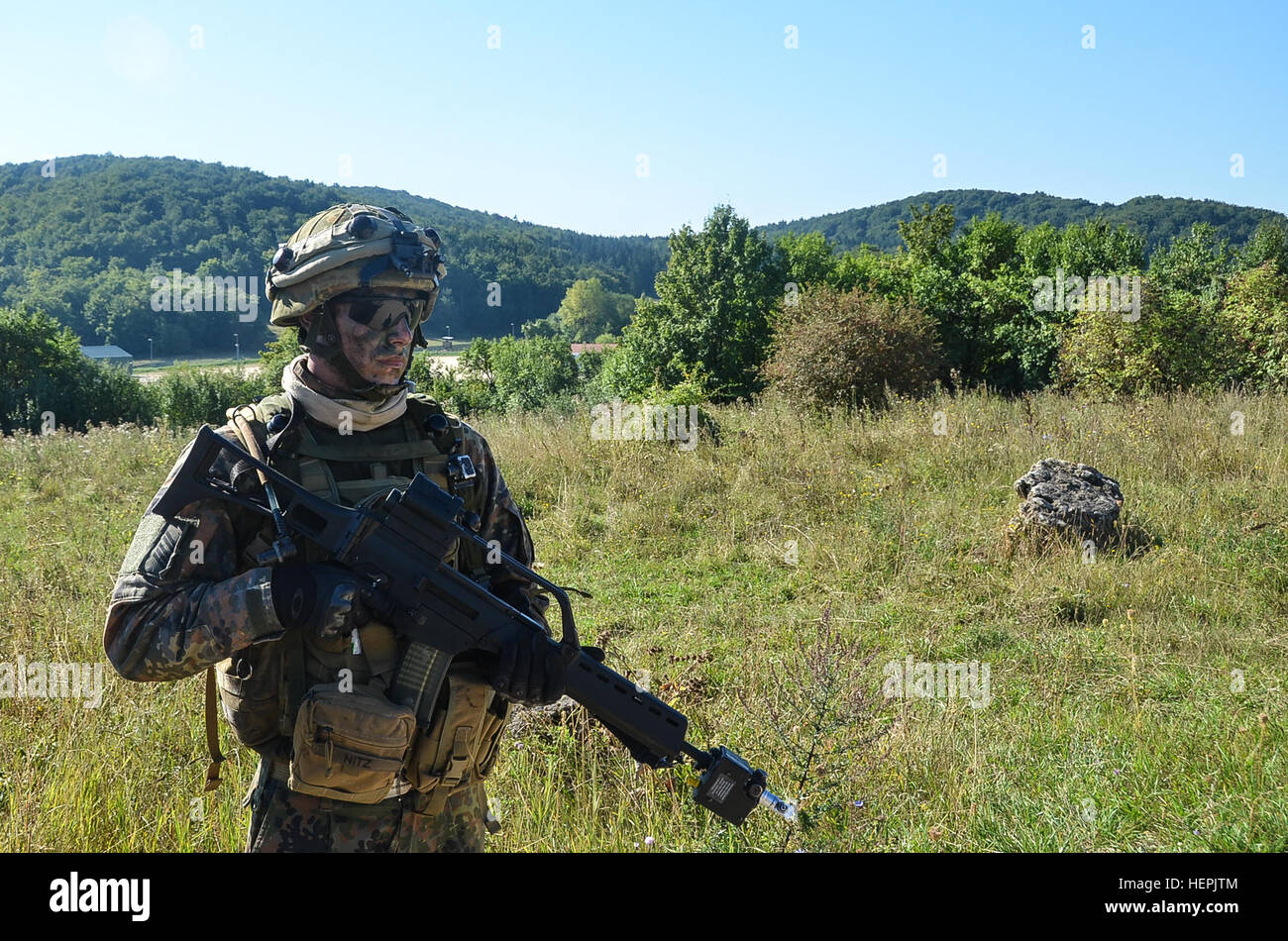 A German soldier of 6th Company, 31st Parachute Infantry Regiment ...