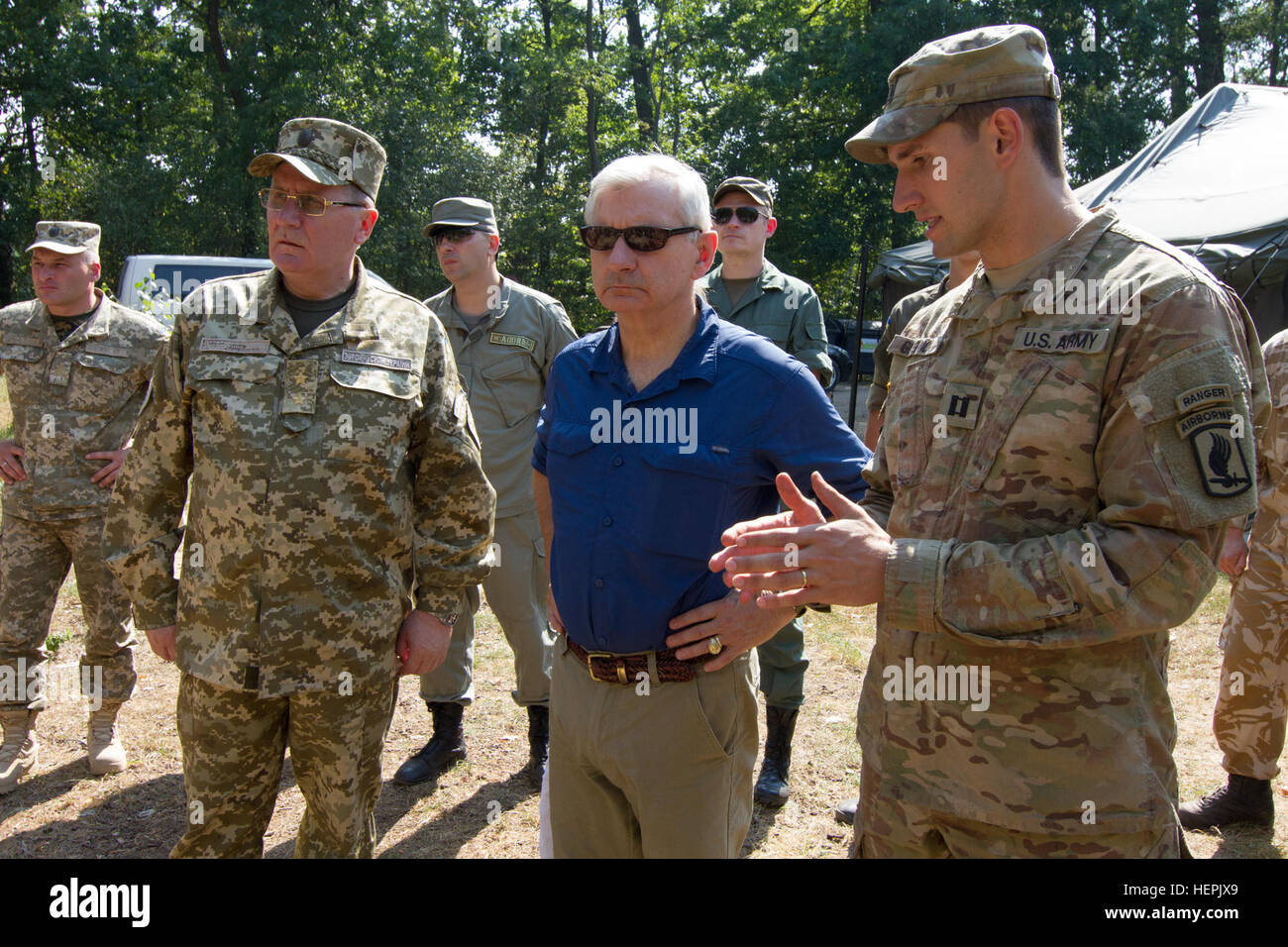 Capt. Dana Gingrich (right), Commander of the U.S. Army's Company C ...