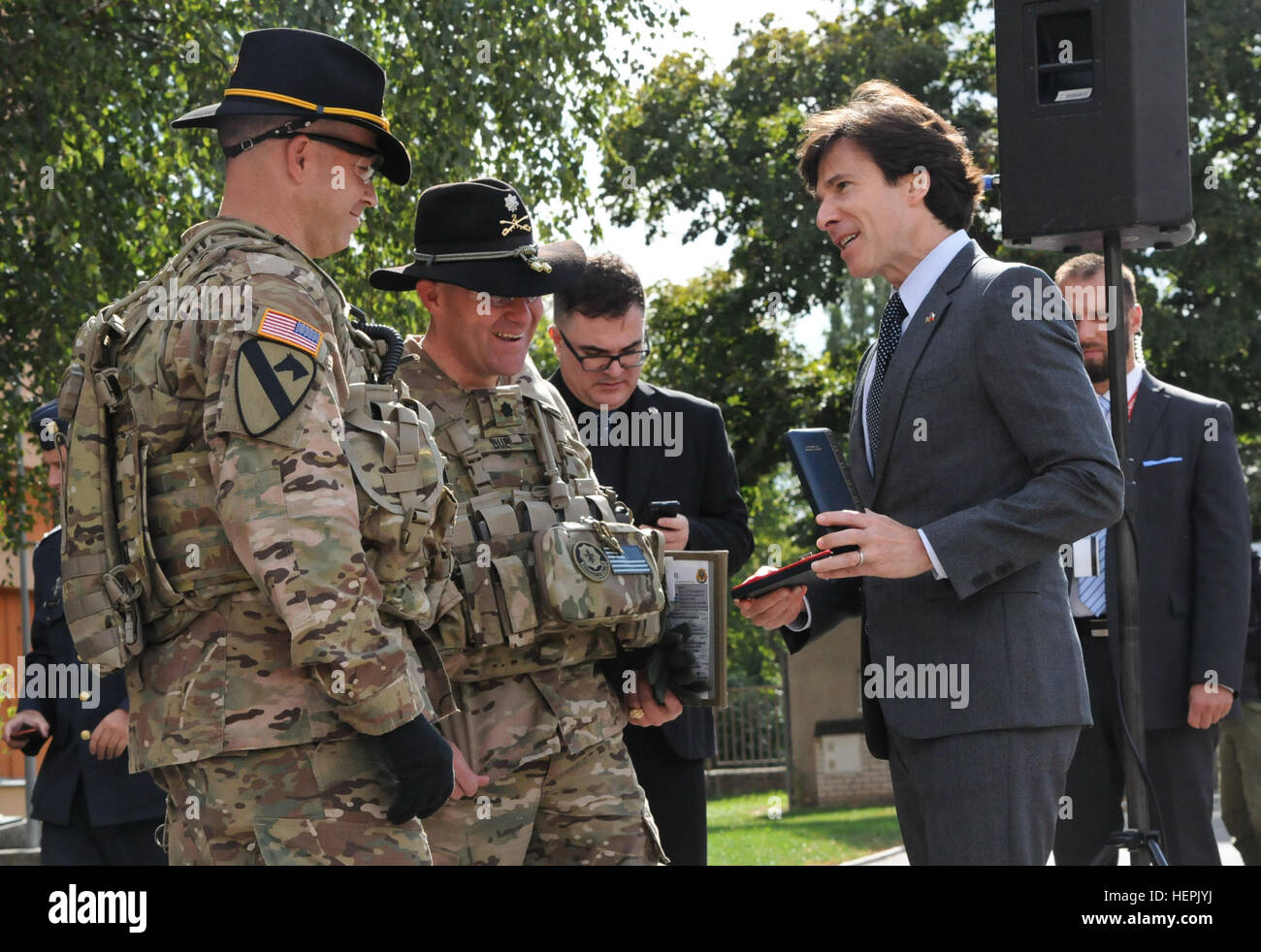 Ambassador Andrew Schapiro (right) the U.S. Ambassador to the Czech ...