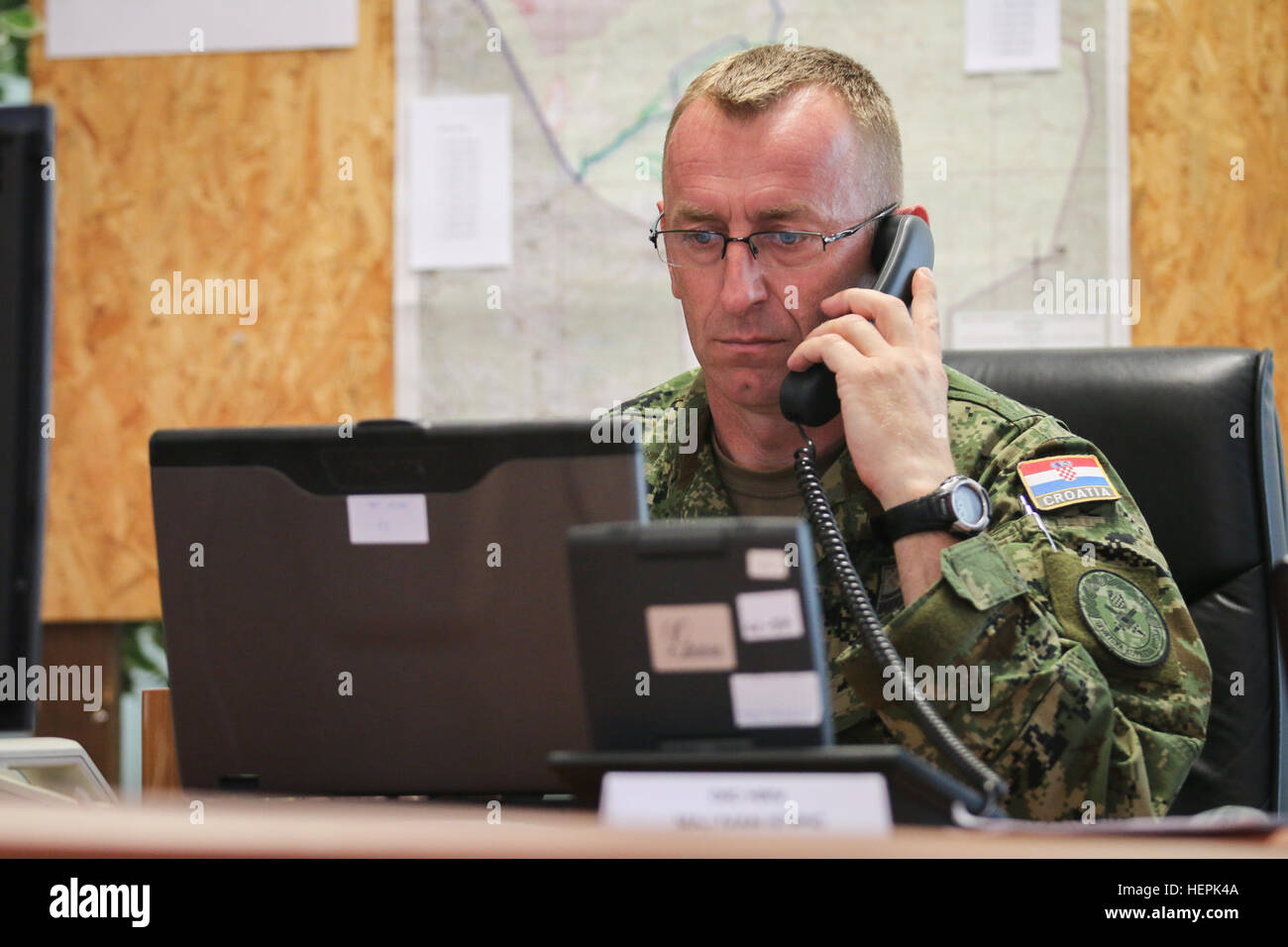 Major Ivan Stipić from the Croatian Armed Forces and a co-Exercise ...