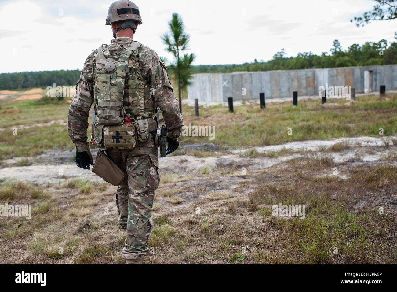 A Soldier from the U.S. Army Reserve moves to a firing position during ...