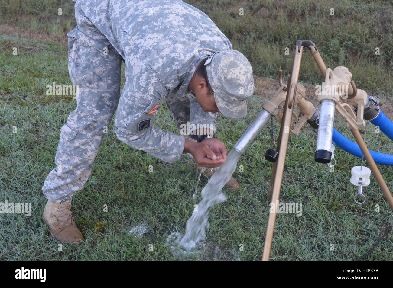 Spc. Deaughn Clinton, a petroleum supply specialist with the 129th ...