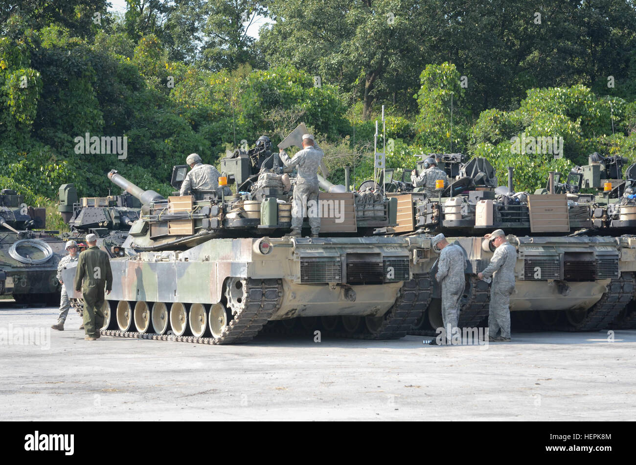 After the M1 Abrams tanks come off the range, the mechanics of Charlie ...