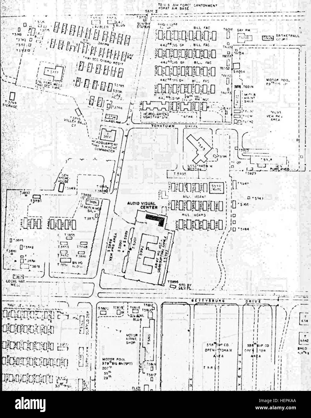 Camp Friendship - Engineering Site Map 3 Stock Photo - Alamy