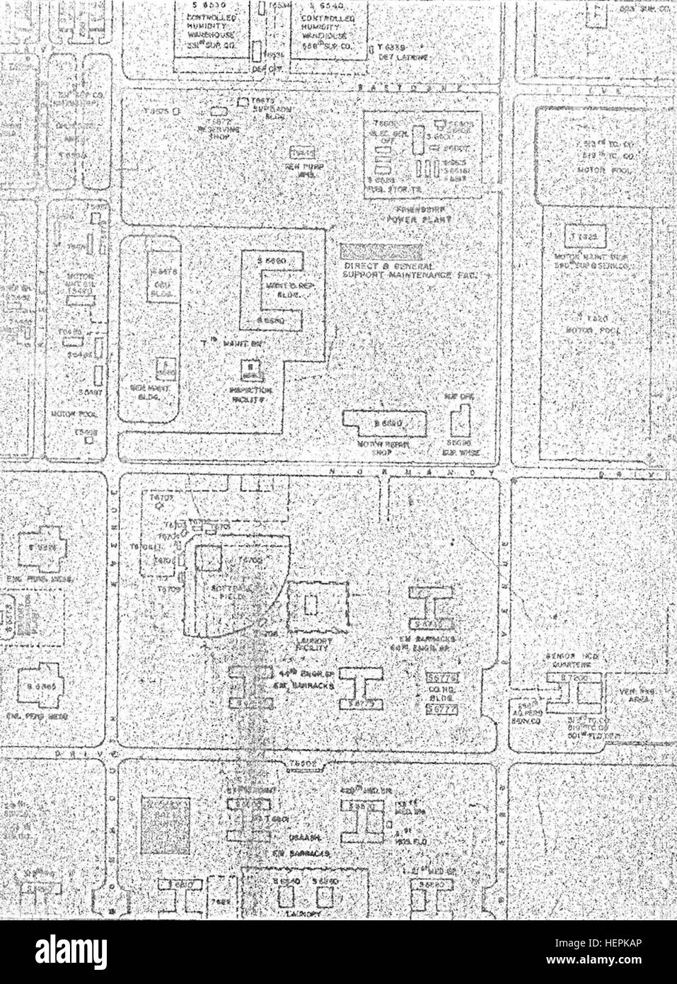 Camp Friendship - Engineering Site Map 5 Stock Photo - Alamy
