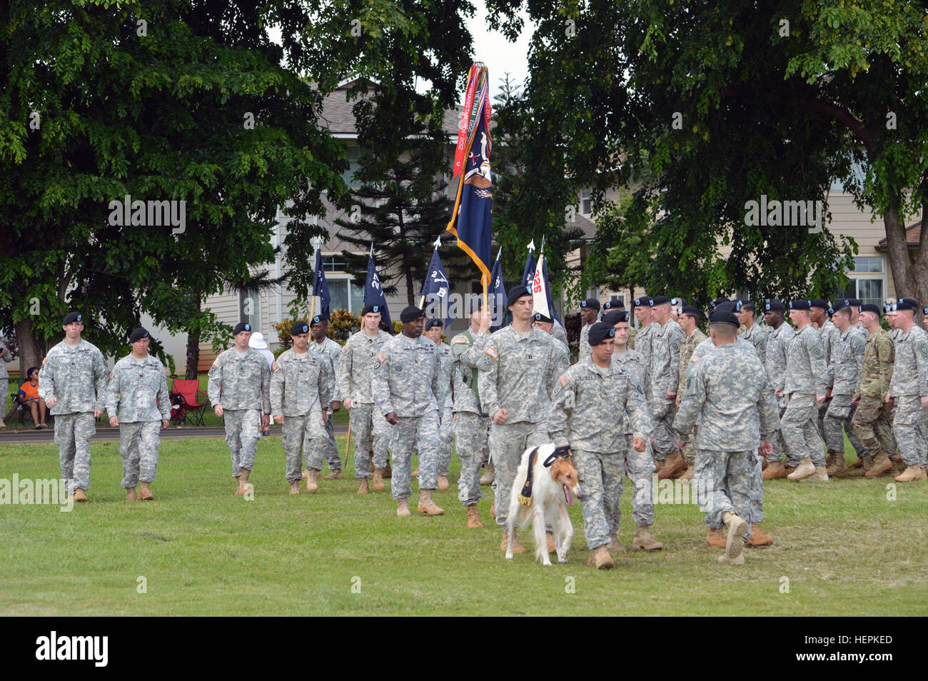 The 3rd Brigade Combat Team marches in the 25th Infantry Division pass ...