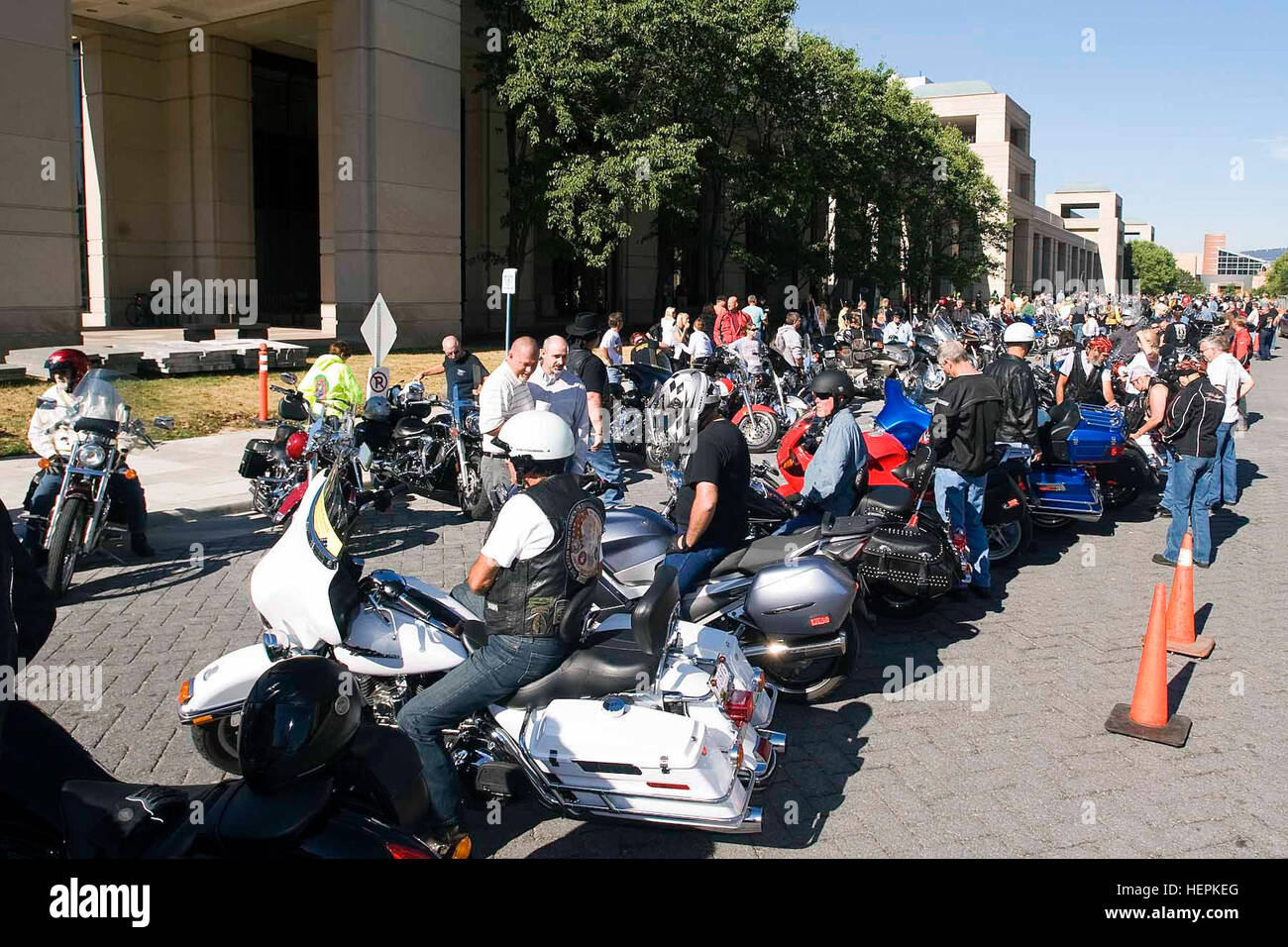 A convoy of hundreds of motorcycles ride from Indiana State Capitol to ...