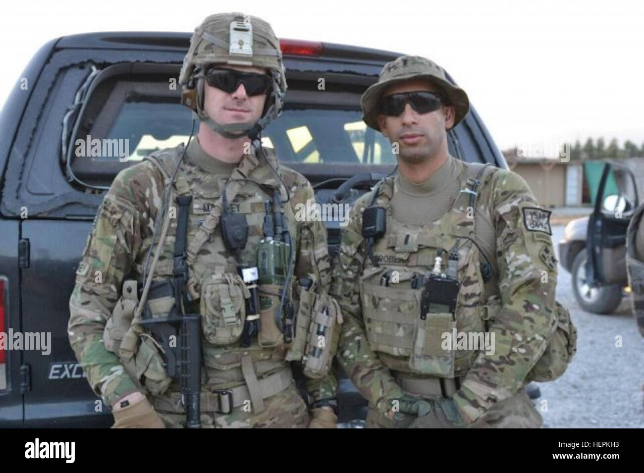 Andrew Mahoney and Florent Groberg Stock Photo - Alamy