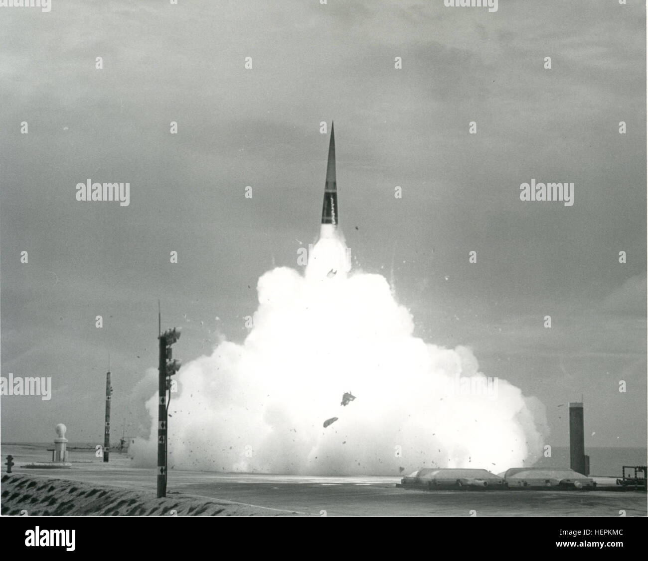 First Sprint missile test at Meck Island Stock Photo - Alamy