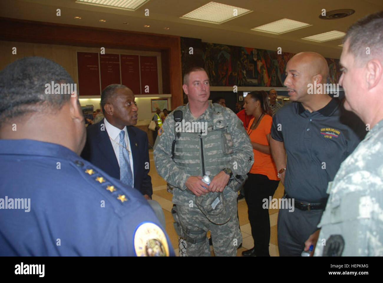 New Orleans Mayor C. Ray Nagin and Police Chief Warren J. Riley talk ...