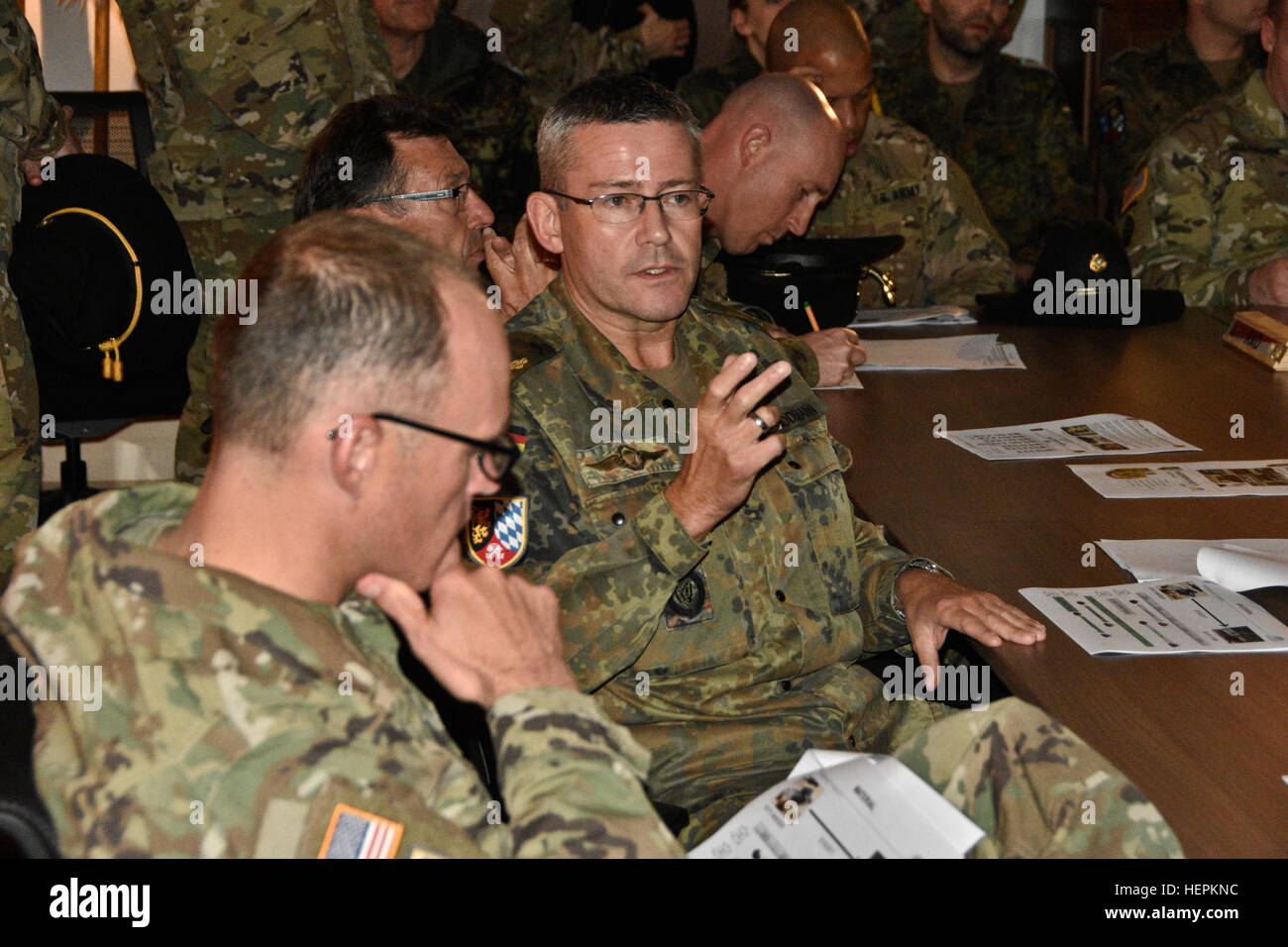 Brig. Gen. Andre' Bodemann (middle,) the 12th Panzerbrigade Commander ...