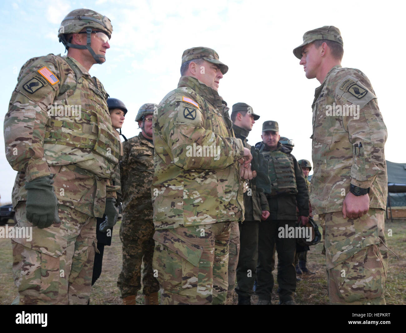 Gen. Mark A. Milley, chief of staff of the Army (center), awards 2nd Lt ...
