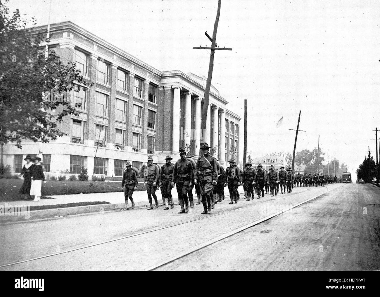 In 1918, United States Army Air Corps soldiers stationed at Camp Crane ...