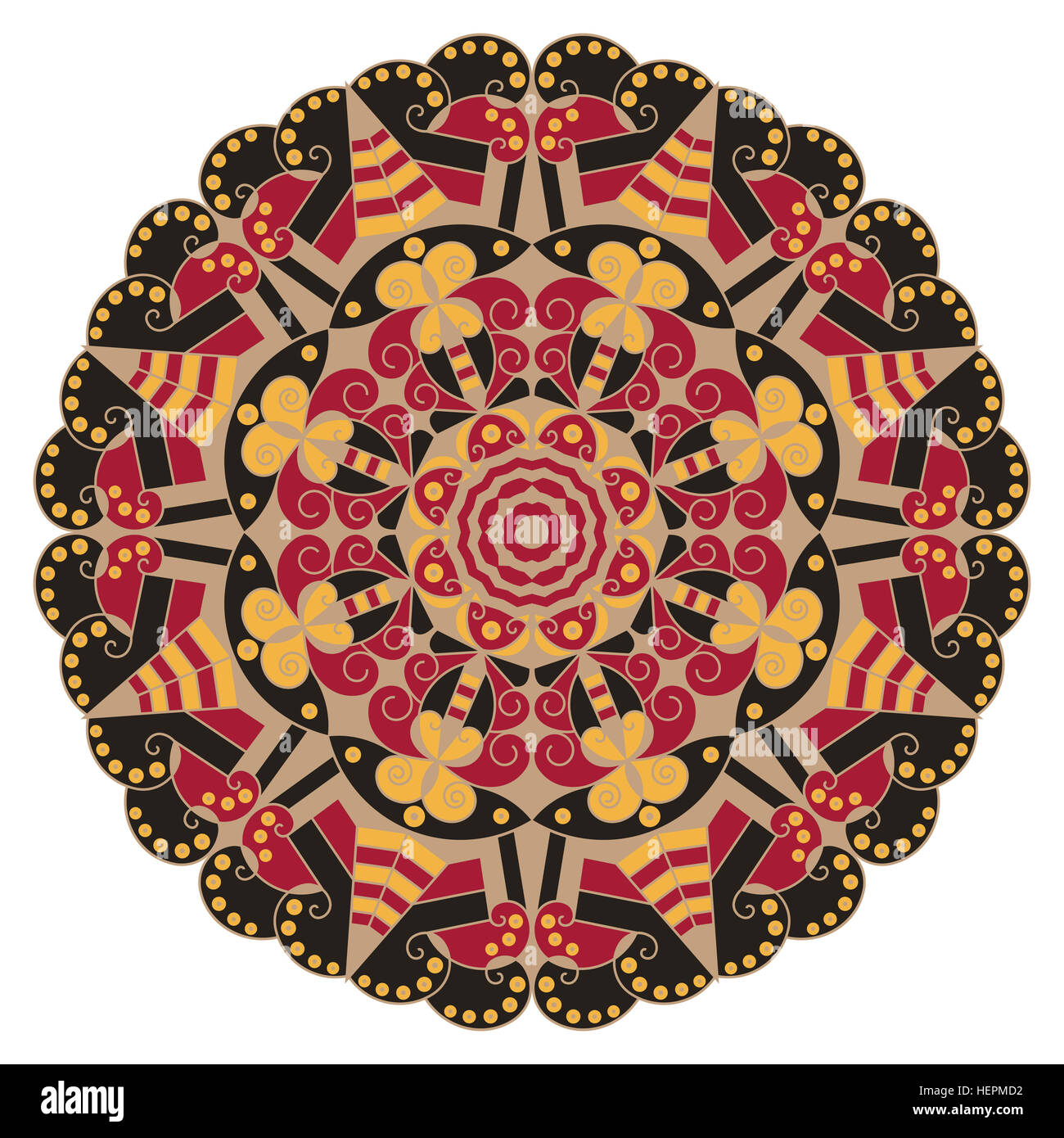 Colorful round ethnic pattern. Element for design Stock Photo - Alamy