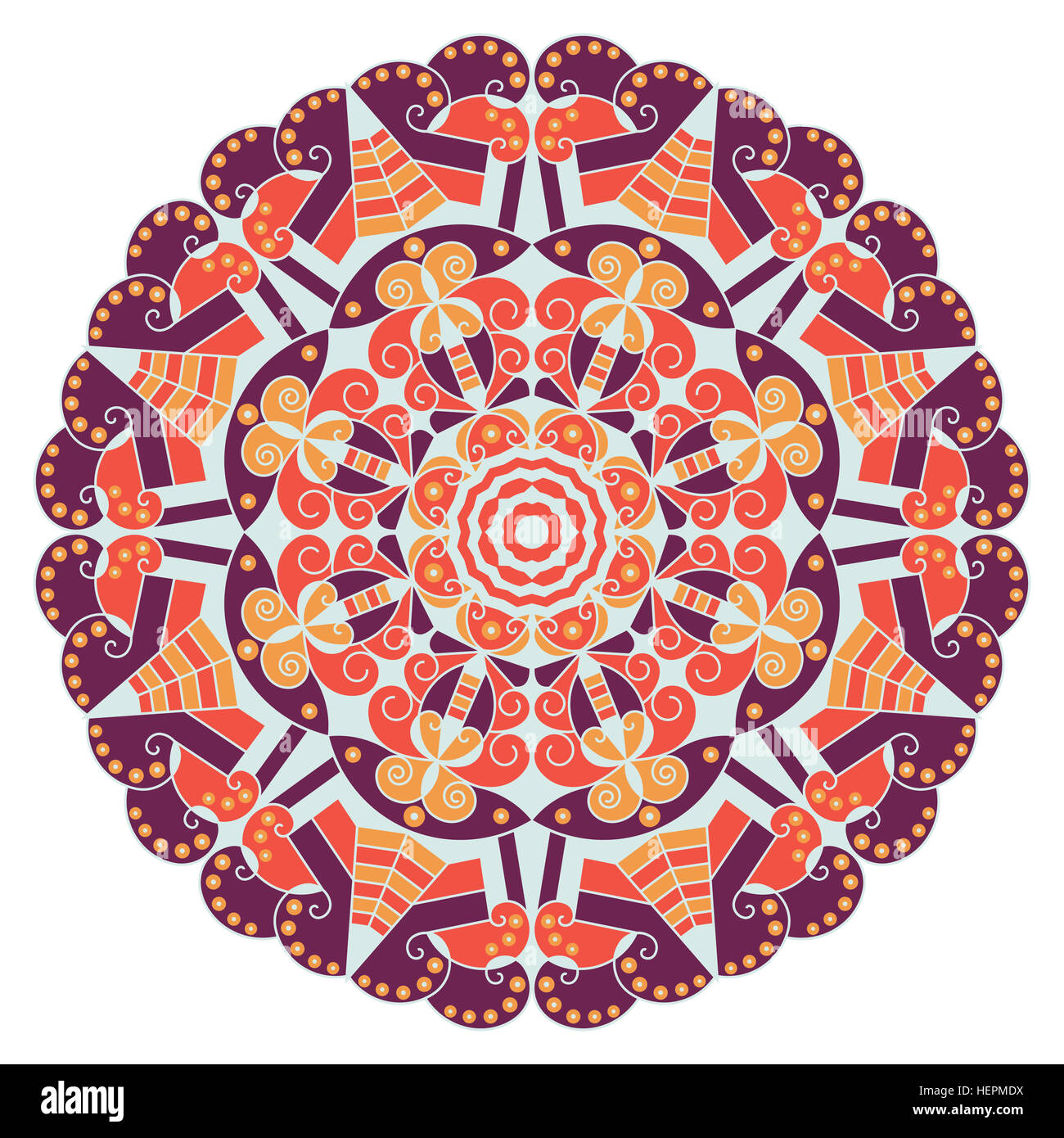 Colorful round ethnic pattern. Element for design Stock Photo - Alamy