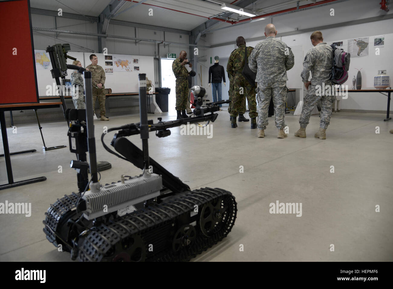 Members of the Botswana Defense Force receive a Counter Improvised ...