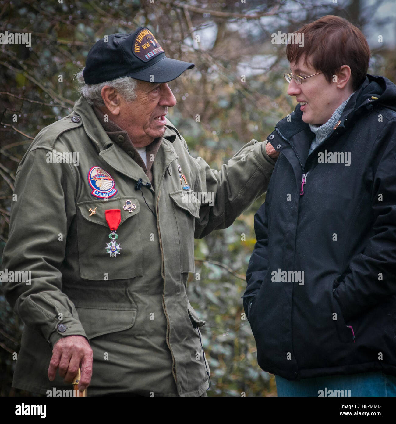 At the exact spot of his former foxhole, Vincent Speranza, a WWII ...