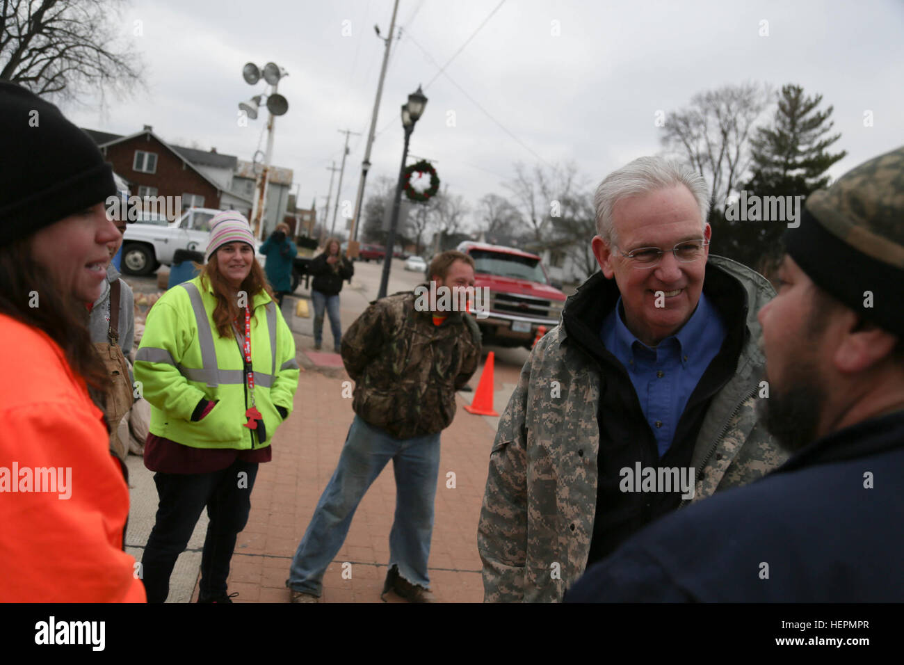 Gov. Jay Nixon, Maj. Gen. Steve Danner and members of the governor's ...