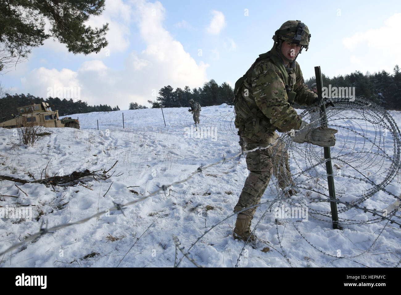U.S. Army Pfc. Mitchell Pyle of Bravo Company, 173rd Brigade Support ...