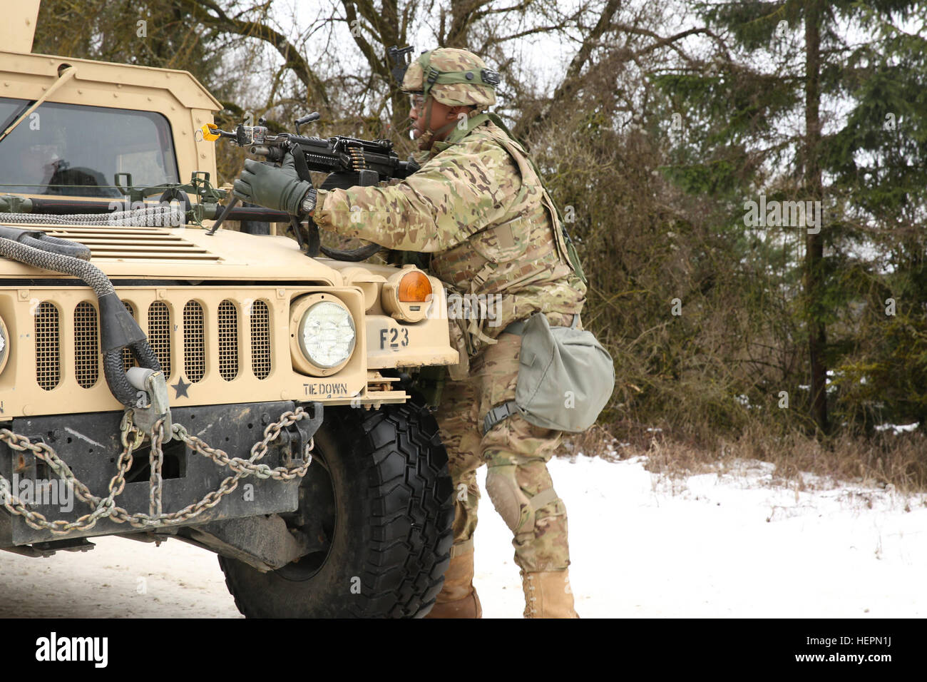 A U.S. Soldier of 4th Battalion, 319th Field Artillery Regiment ...