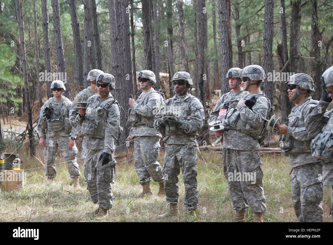 Engineers from Company A, 9th Brigade Engineer Battalion, 2nd Infantry ...