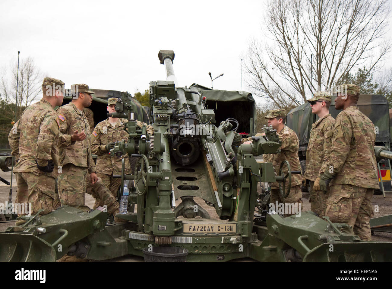 Cobra battery field artillery squadron 2 cavalry regiment hi-res stock ...