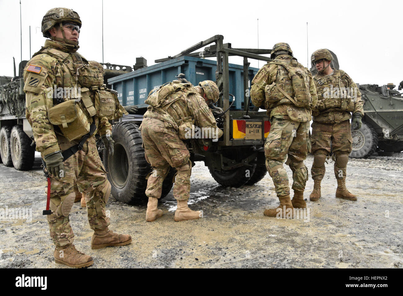 Staff Sgt. Addison Garcia (left), a squad leader assigned to Alpha ...