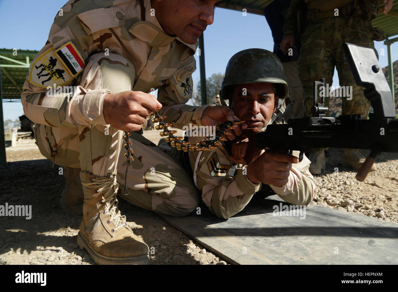 An Iraqi soldier with the Security Battalion, Nineveh Operations ...