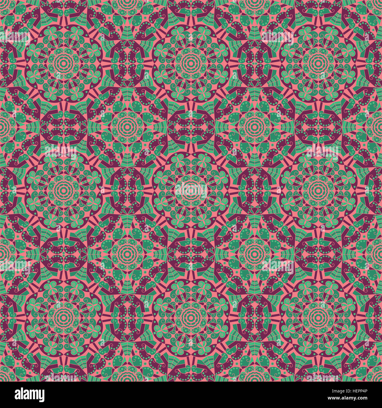 Vector seamless pattern. Colorful ethnic ornament. Arabesque style ...