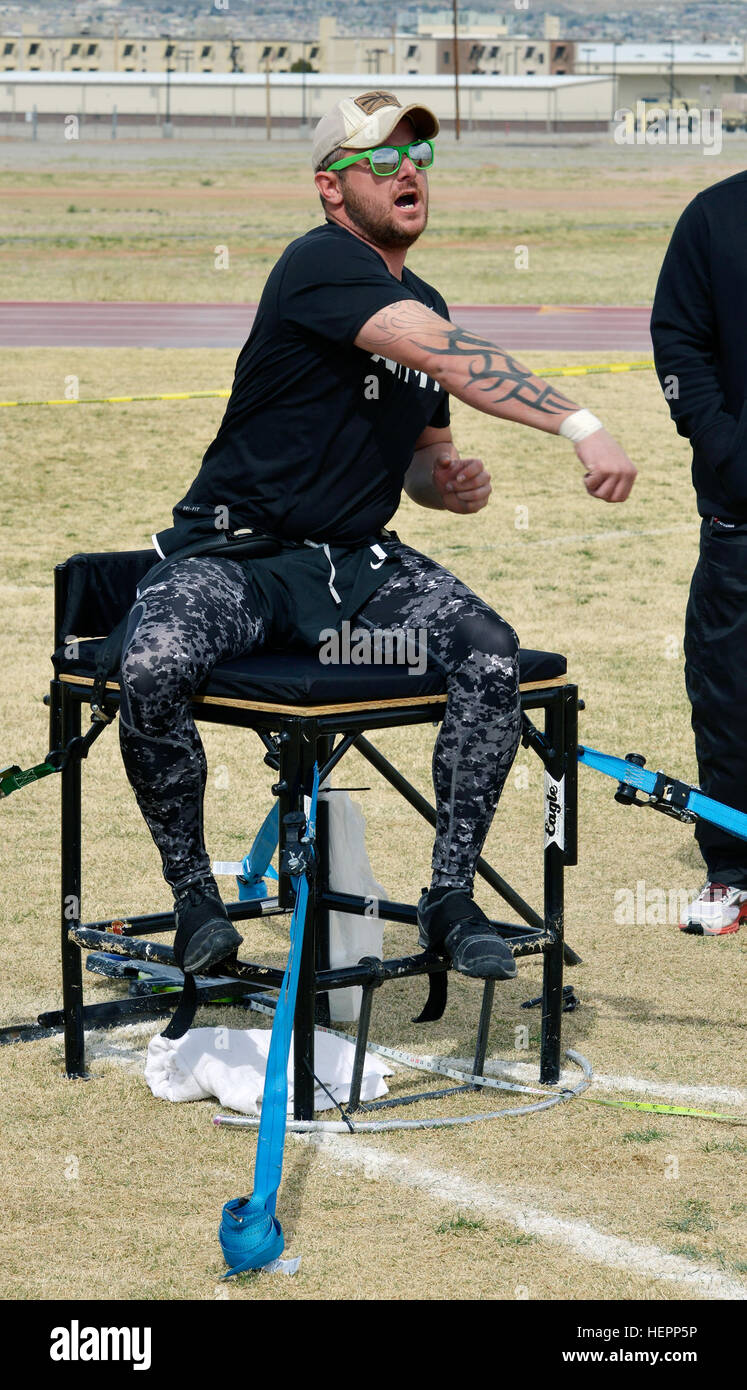 U.S. Army veteran Sgt. Patrick Timmins of Birmingham, Ala., throws the ...