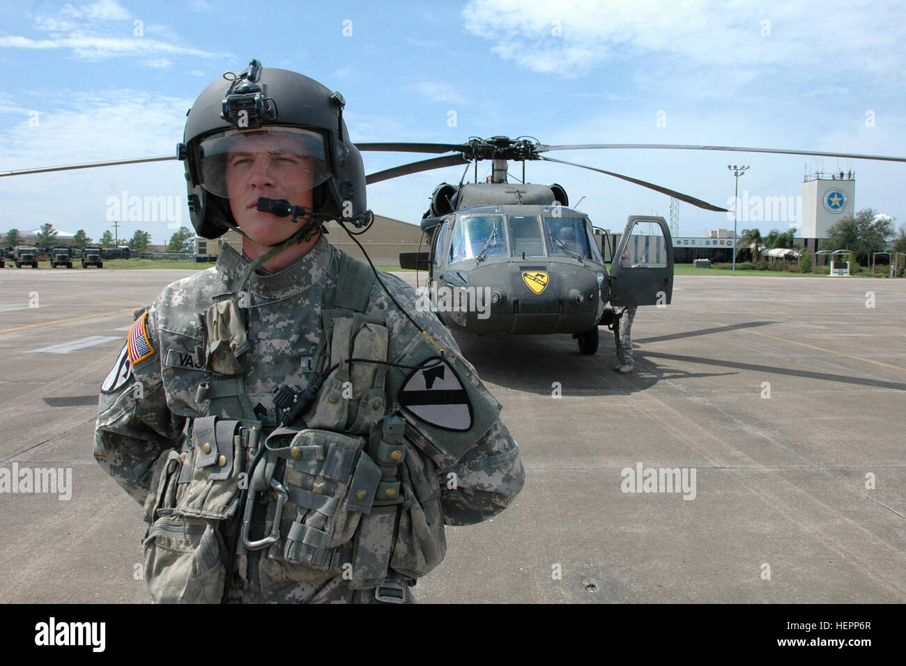 Sgt. Timothy Vasdine, a UH-60 Black Hawk crew chief for Company A, 2nd ...