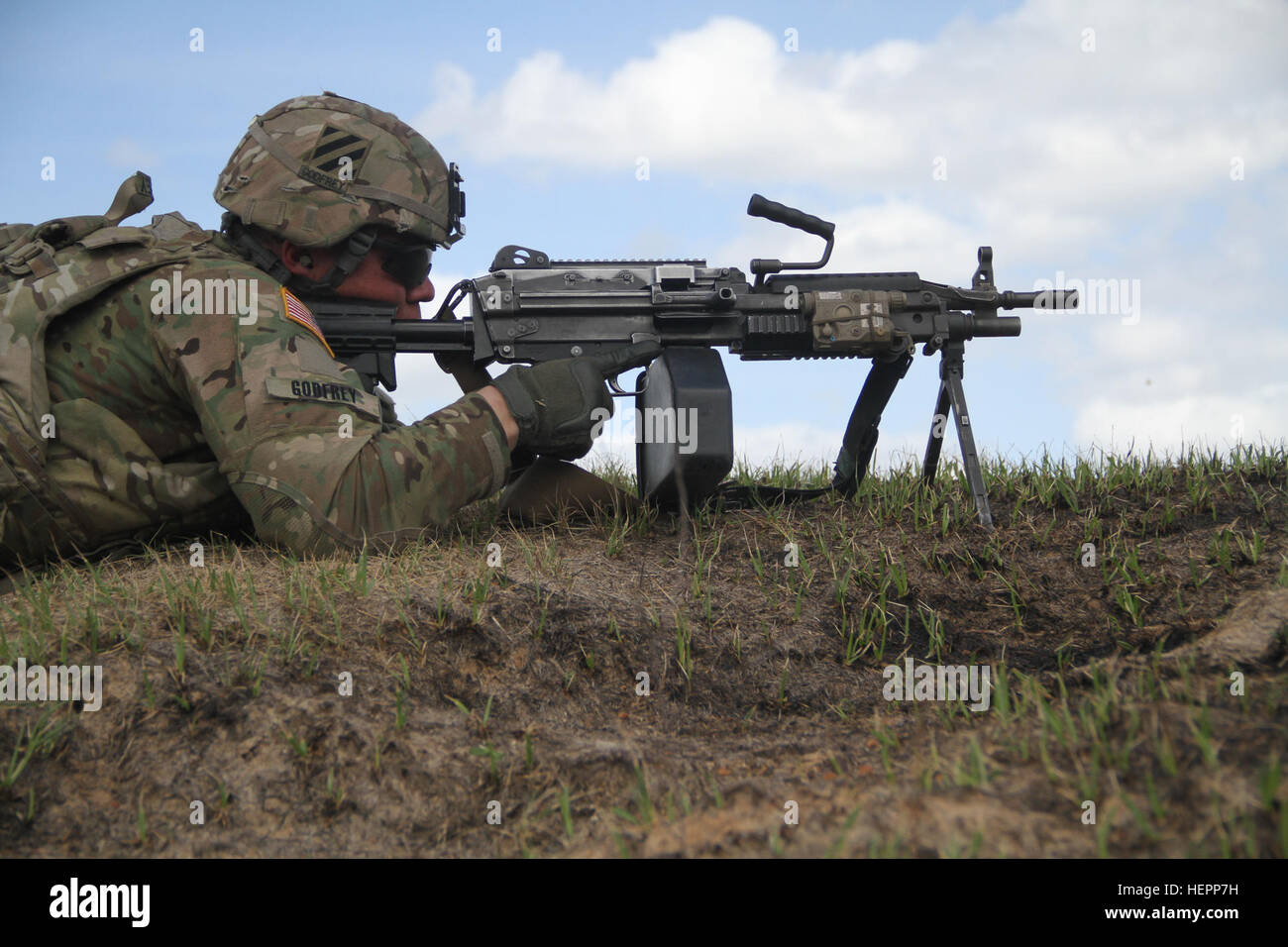 A Soldier with Company B, 2nd Battalion, 7th Infantry Regiment, 1st ...