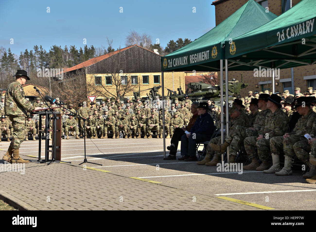 Lt. Col. Steven E. Gventer (left,) squadron commander for 2nd Squadron ...