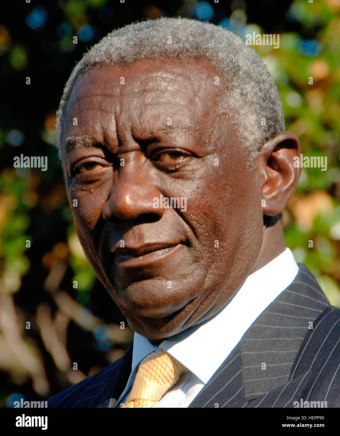 A view of President of Ghana, John Agyekum Kufuor, is captured, during ...