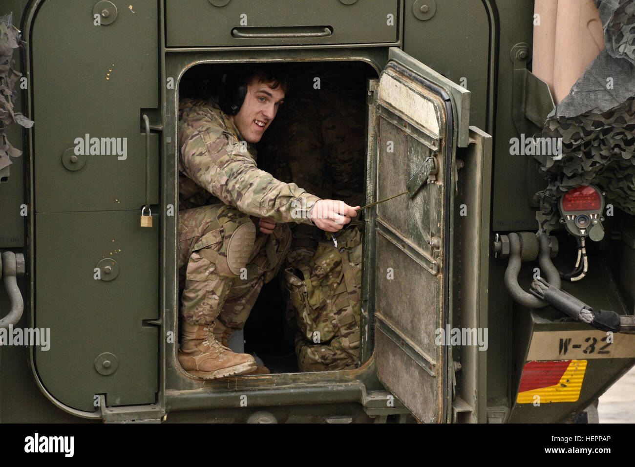 A trooper assigned to Reaper Troop, 4th Squadron, 2nd Cavalry Regiment ...