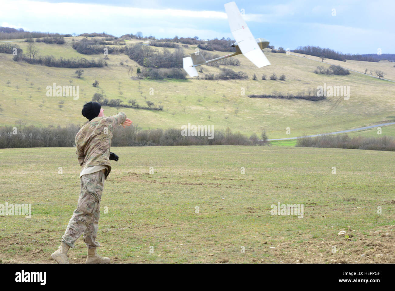 A U.S. Soldier, assigned to 709th Military Police Battalion, starts an ...