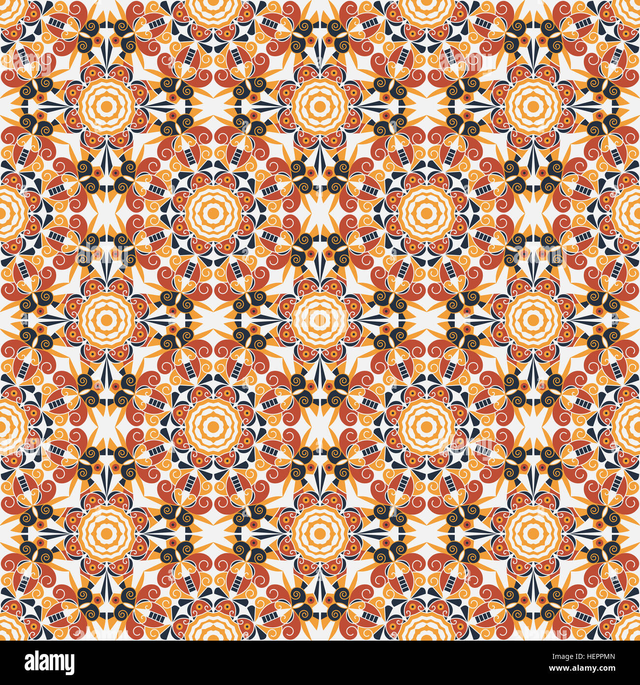 Vector seamless pattern. Colorful ethnic ornament. Arabesque style ...