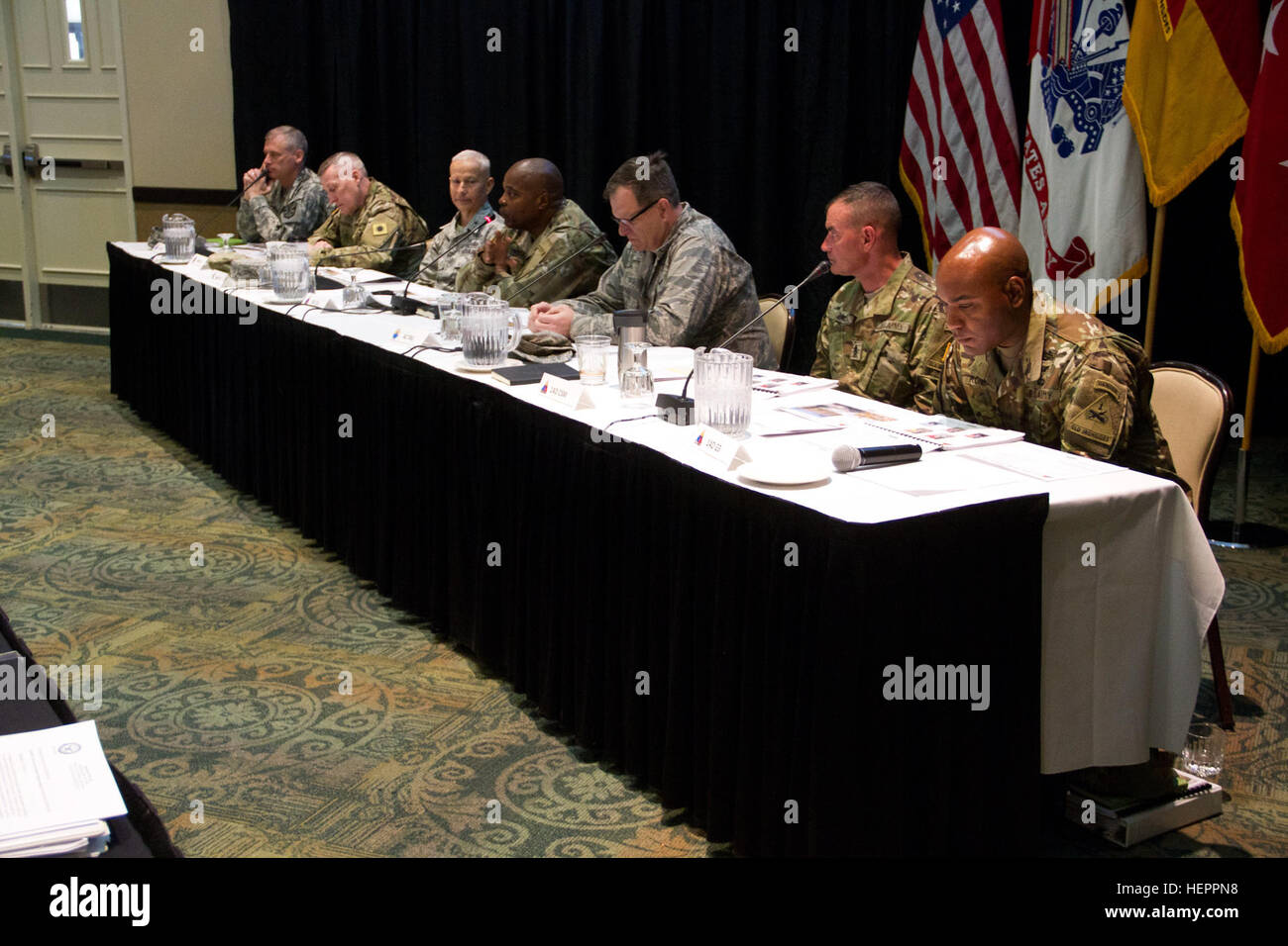 Maj. Gen. Stephen M. Twitty, speaking into microphone, commanding ...