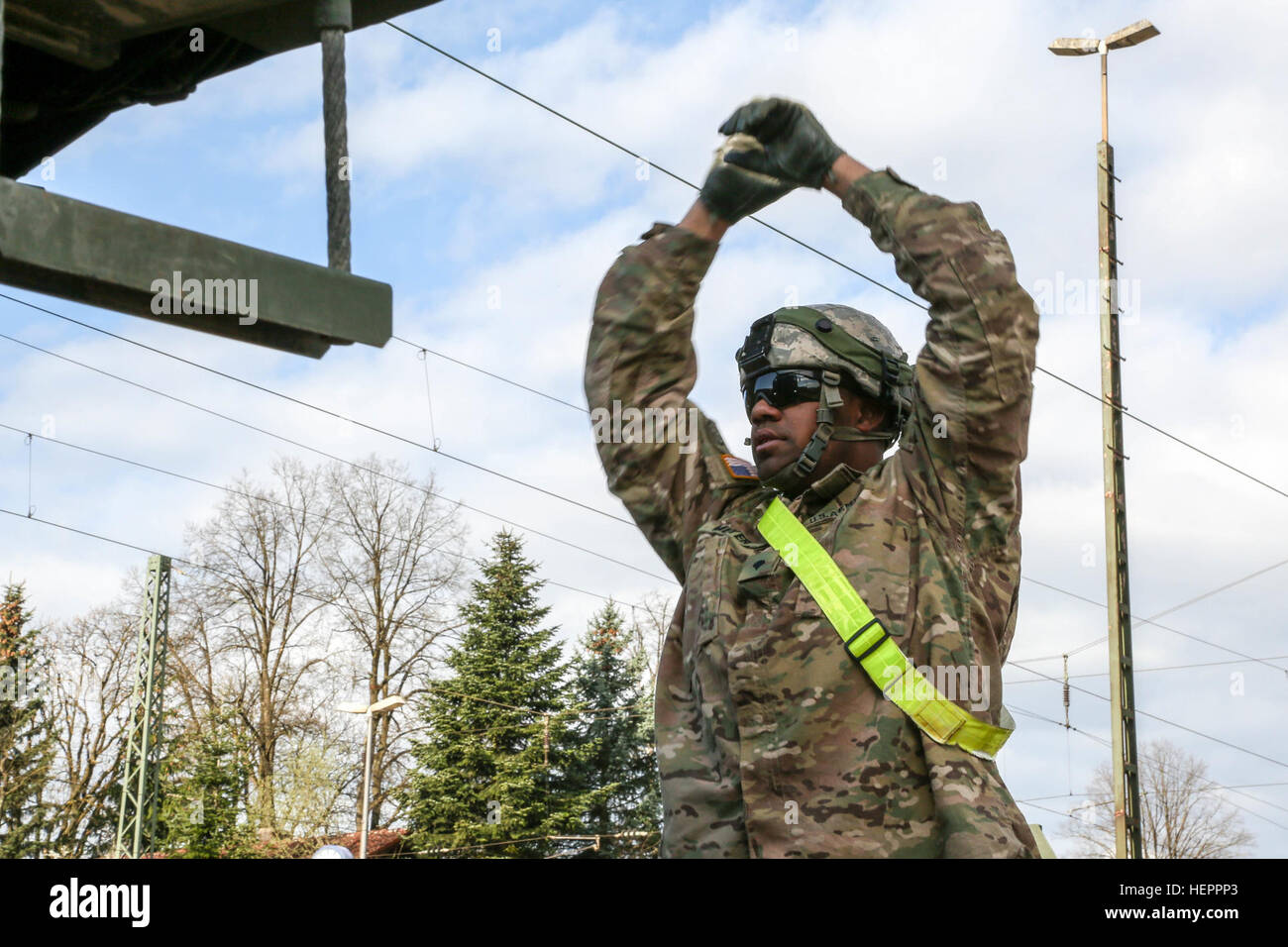 A soldier from 54th Brigade Engineer Battalion, 173rd Airborne Brigade ...