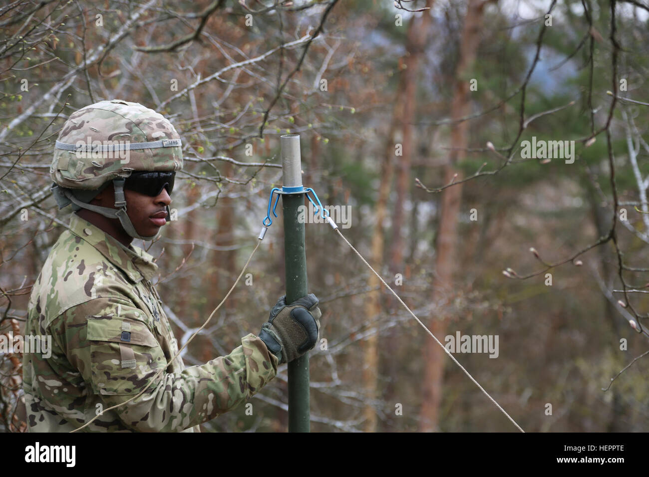 A U.S. Soldier of 3rd General Support Battalion, 227th Aviation ...
